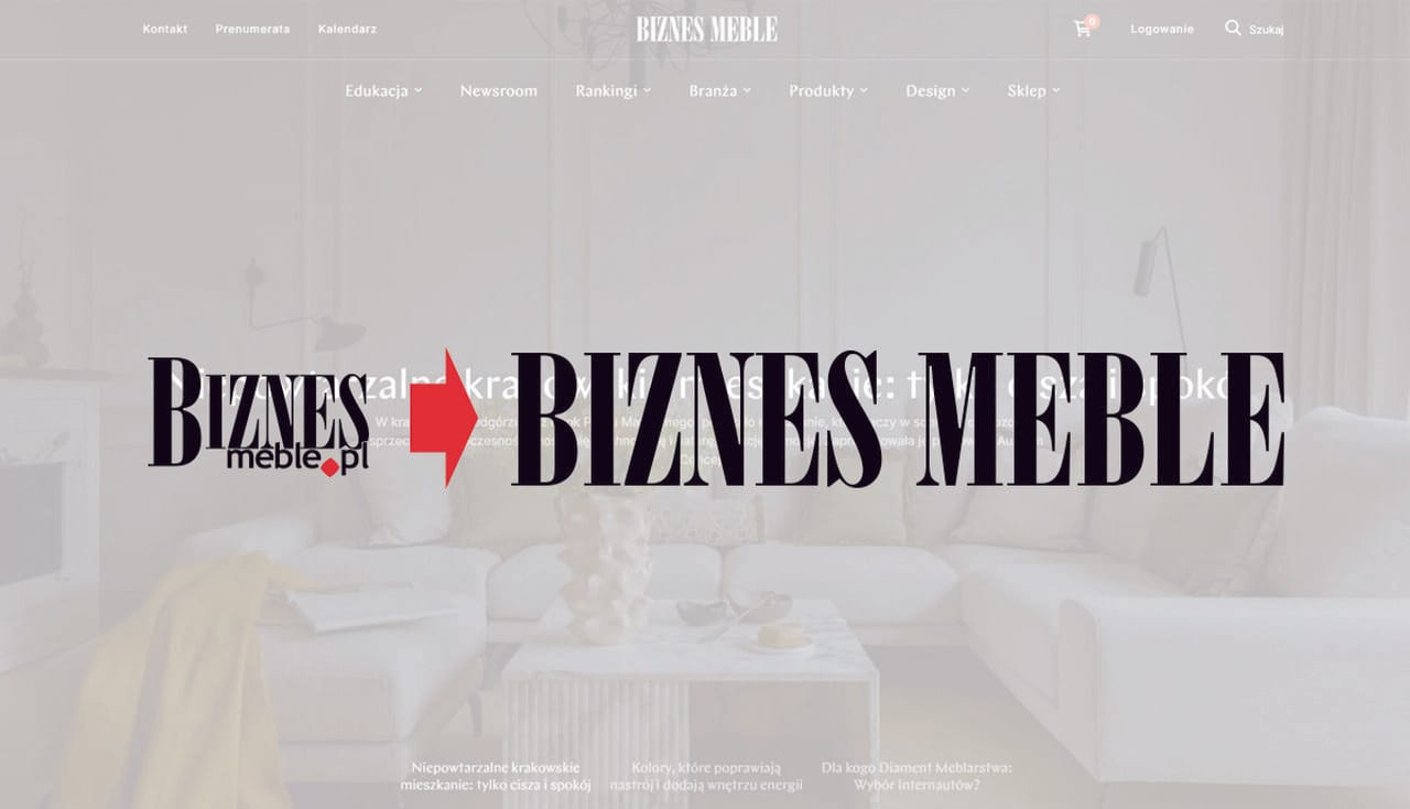 BIZNES MEBLE po rebrandingu: nowa domena, nowe logo - BIZNES MEBLE